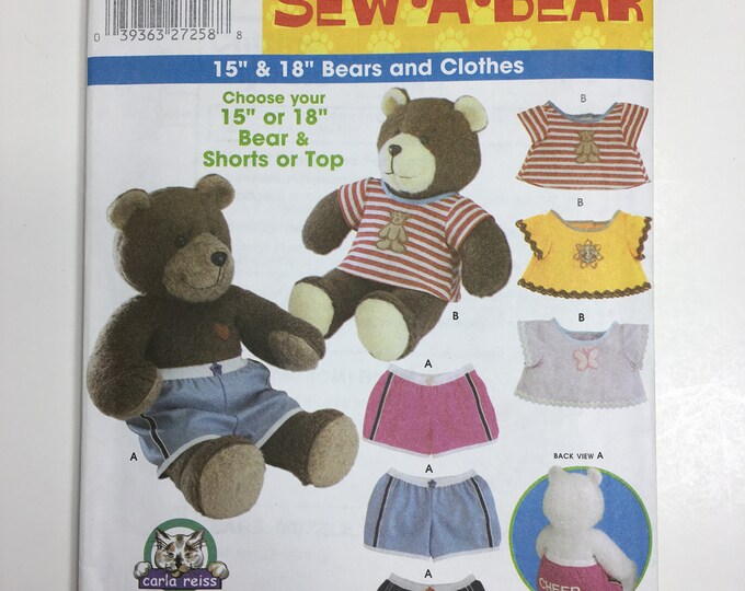 Simplicity Sew-a-bear Sewing Pattern 5278 - Etsy