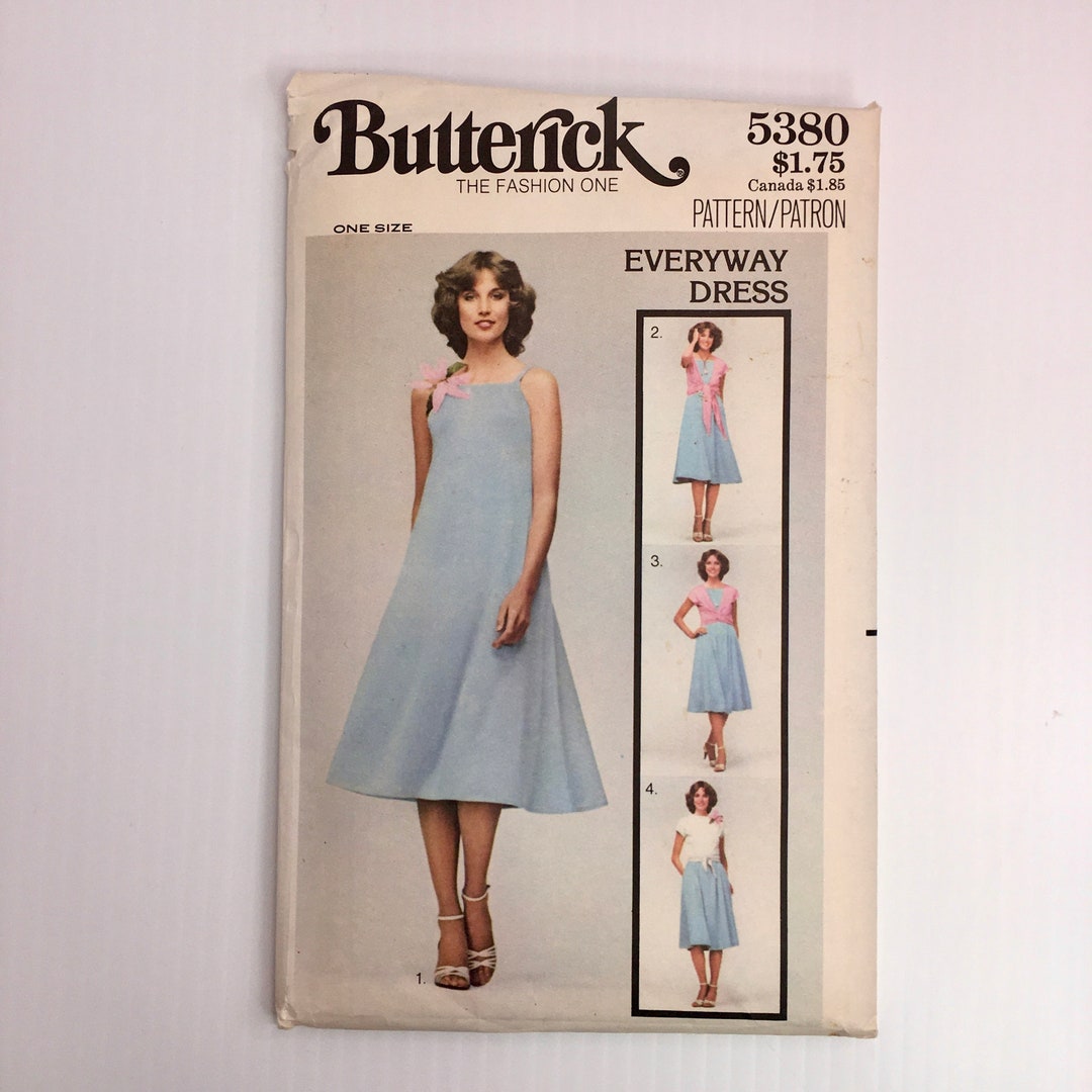 UNCUT Vintage 1970s Butterick Pattern for Ladies "everyway Dress" One ...