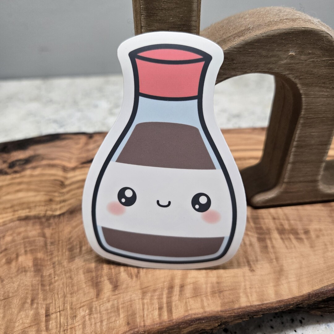Soy Sauce Sticker - Kawaii Stickers - Etsy