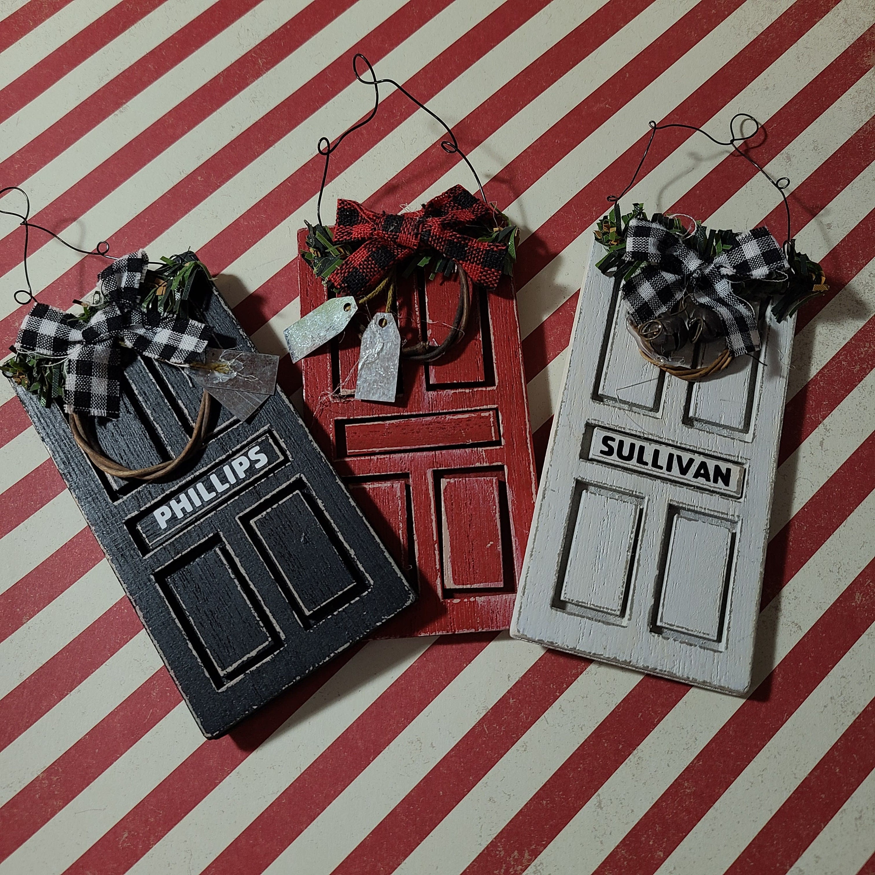 Wooden Front Door - Personalized Ornament - Etsy