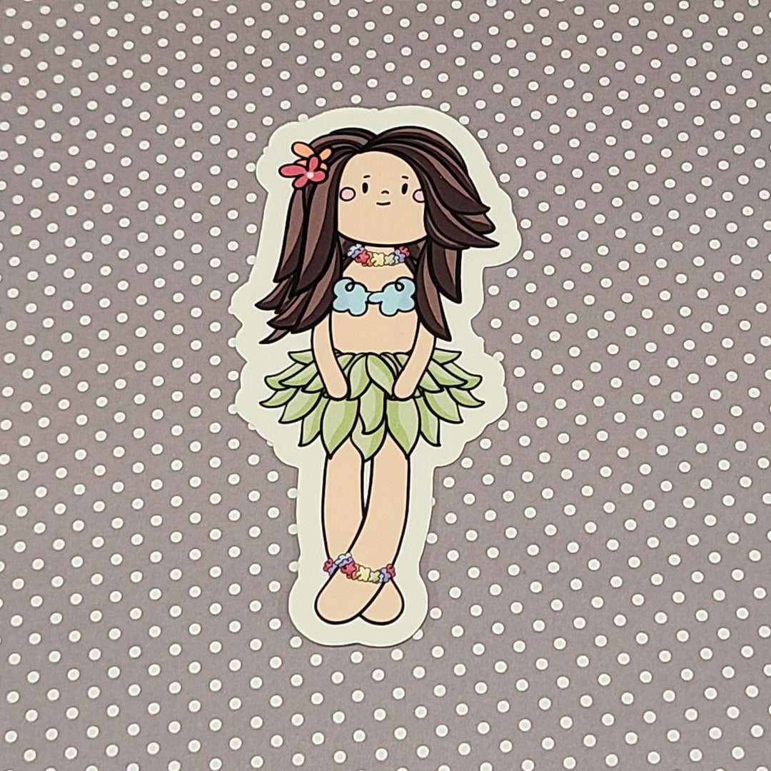 Hula Girl Sticker - Etsy