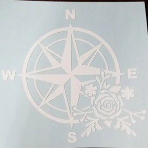Compass Rose Vinyl Decal - Etsy