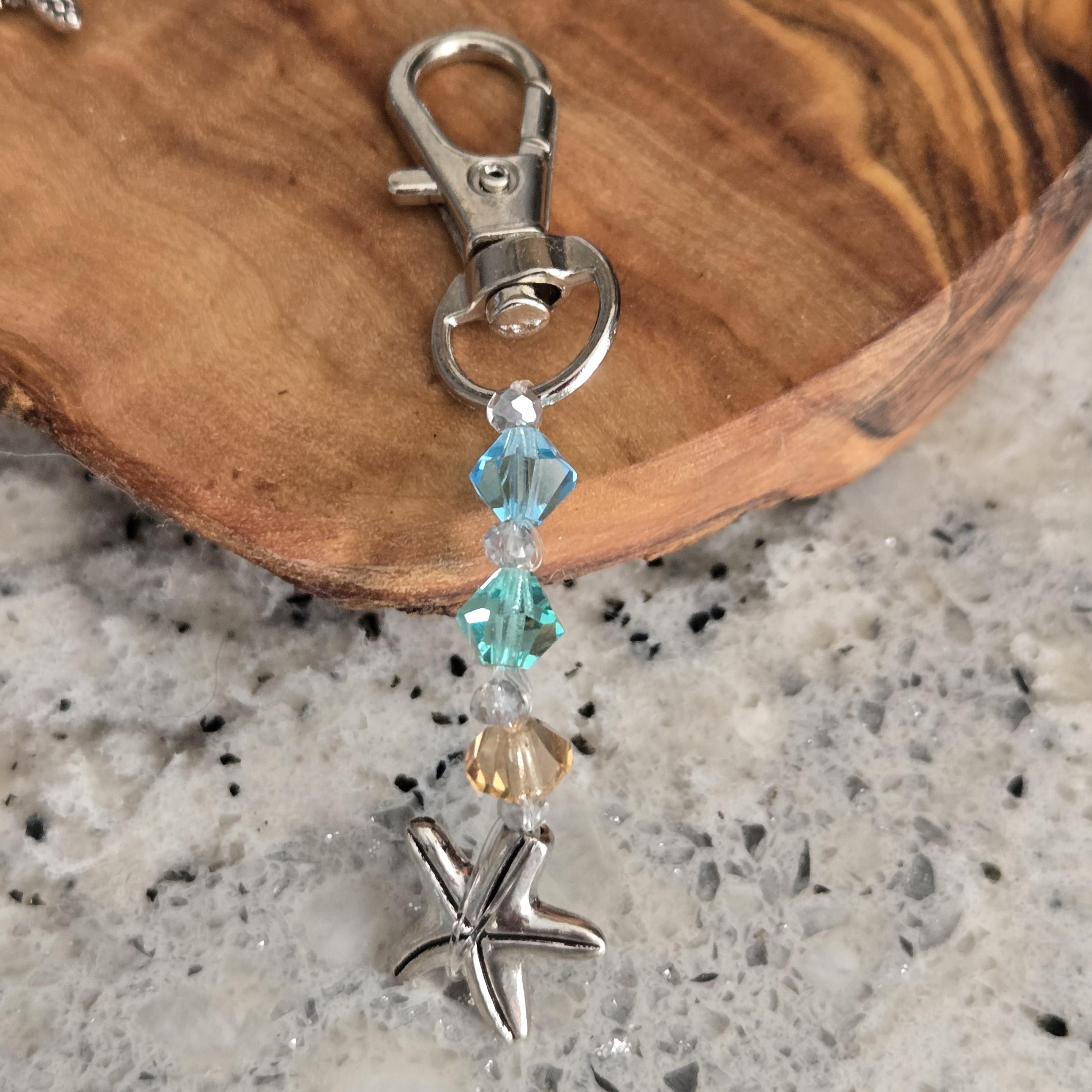Beachy Keychain - Starfish Keychain - Etsy