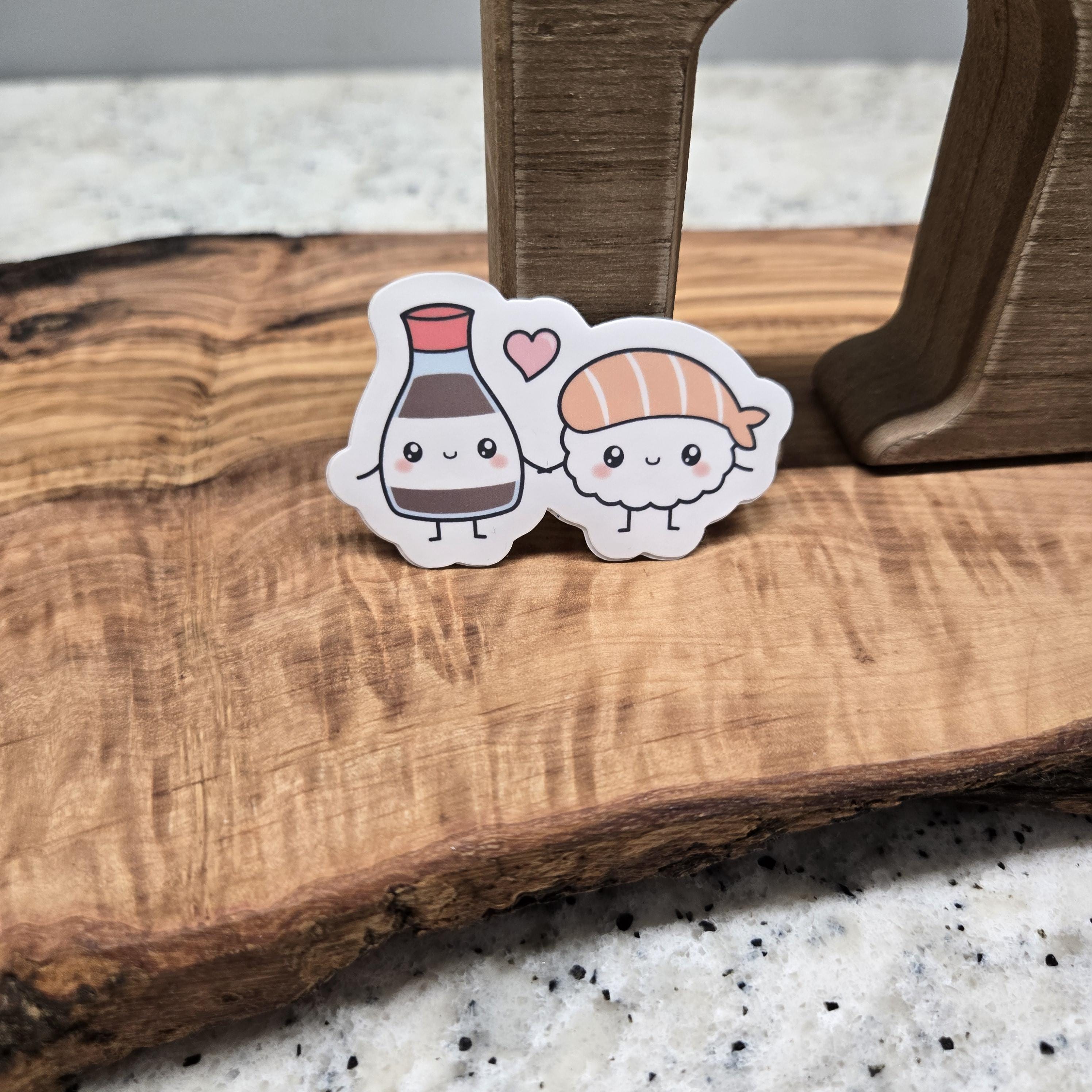 Sushi & Soy Sauce Stickers - 2 Sizes - Kawaii Stickers - Etsy