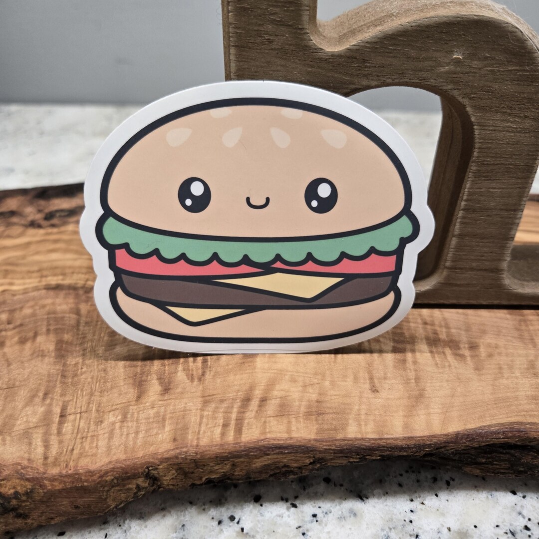 Hamburger Sticker - Kawaii Stickers - Food Sticker - Etsy