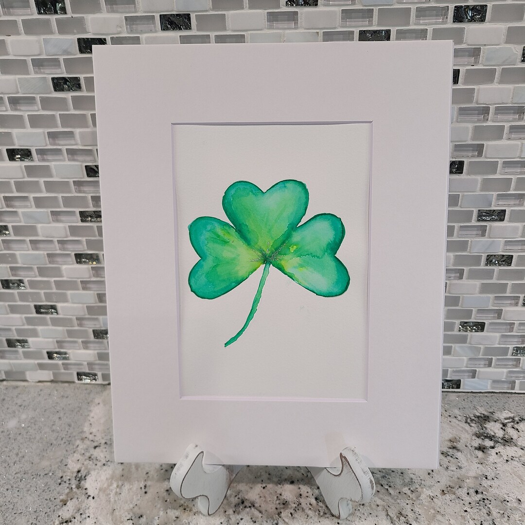 Shamrock Watercolor - Irish Artwork - Watercolor Original Art - Etsy
