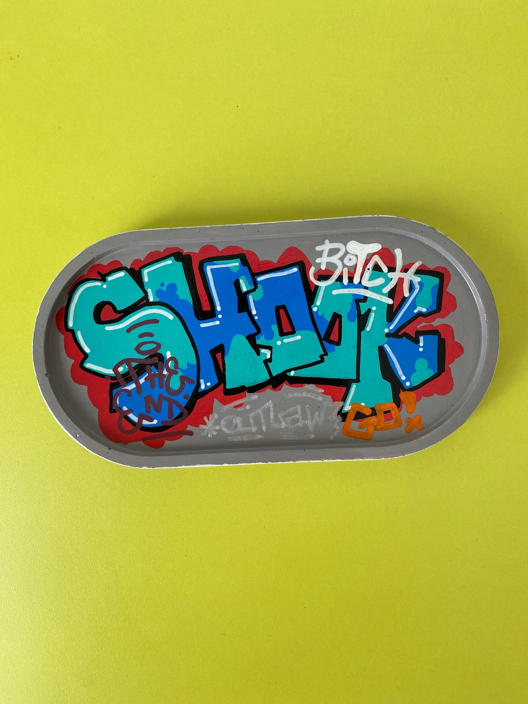 Skatepark Graffiti Inspired Trinket Dish ONE OFF - Etsy