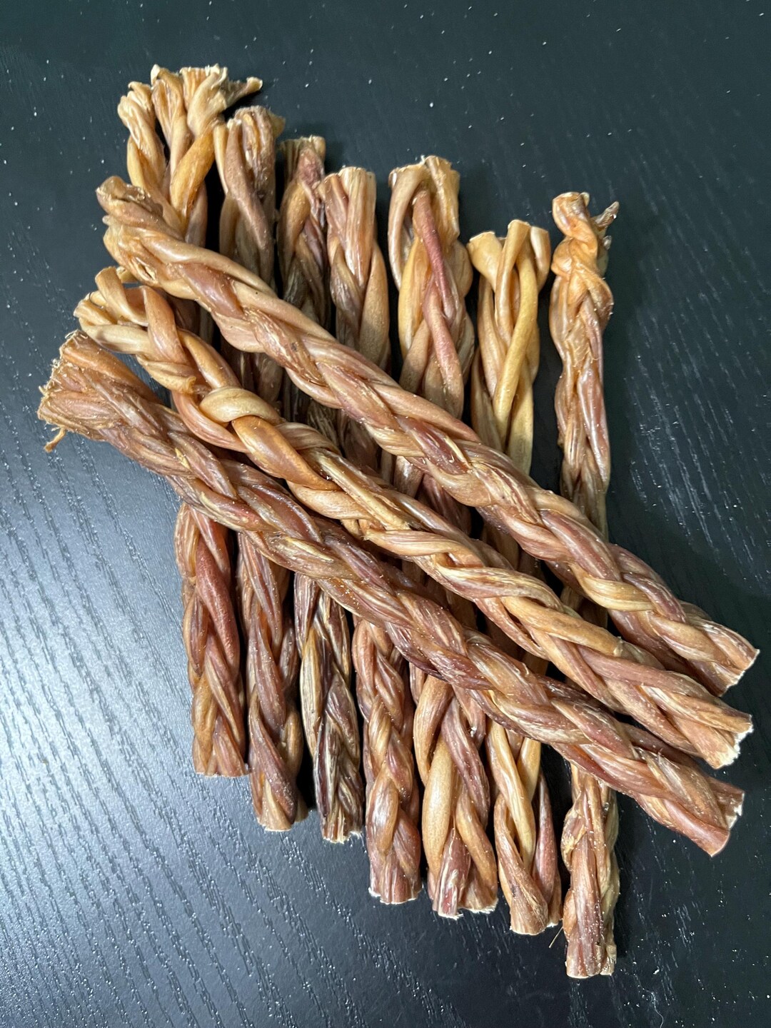 Bully pizzle 8 or 16 Pack Dog Chews Stinky 5-6 Braids Long Lasting for ...