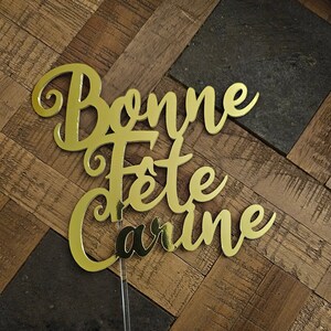 Bonne Fête Cake Topper, Personalized French Birthday Party Decor - Etsy