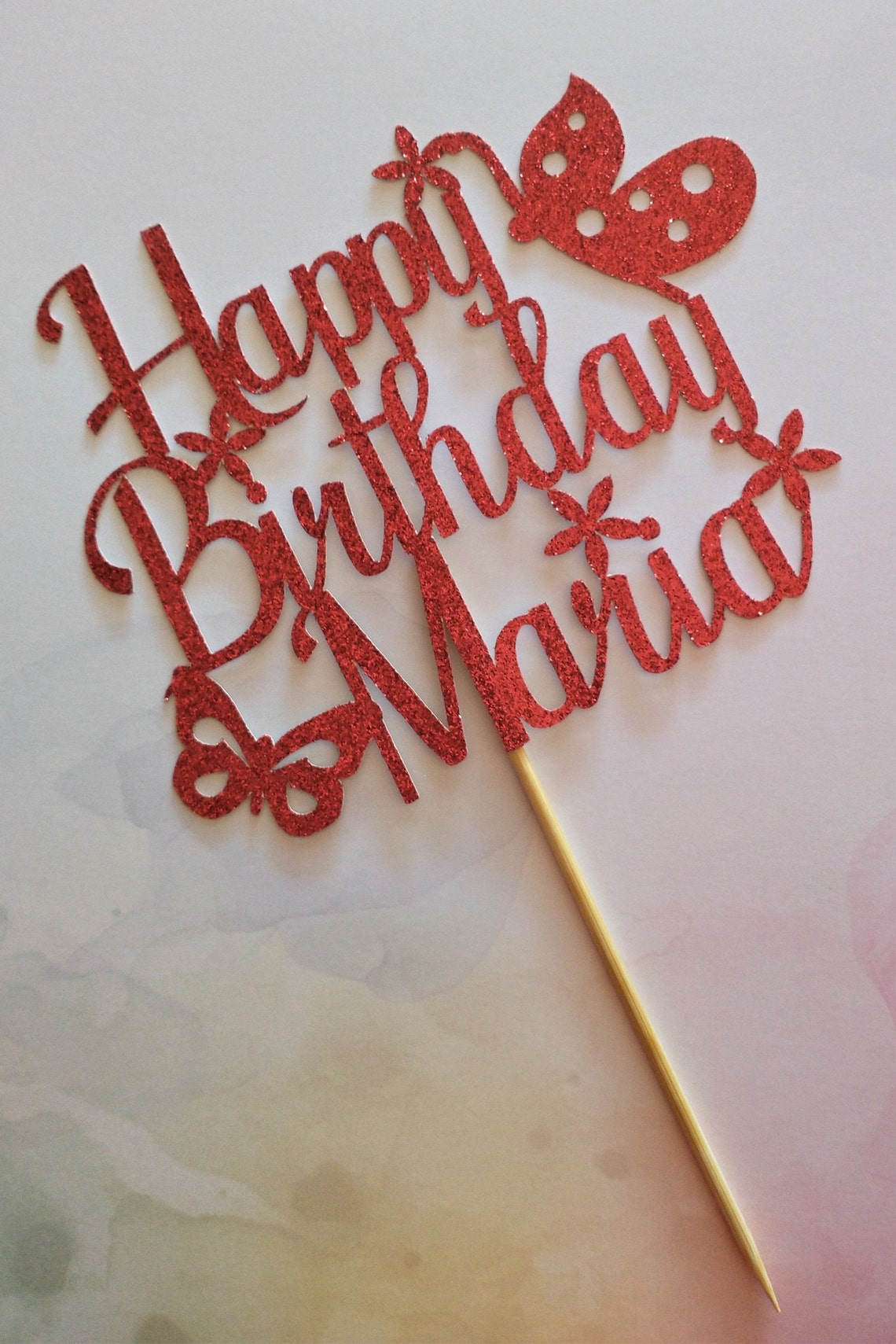 Happy Birthday Cake Topper Personalized Cake Topper Custom - Etsy