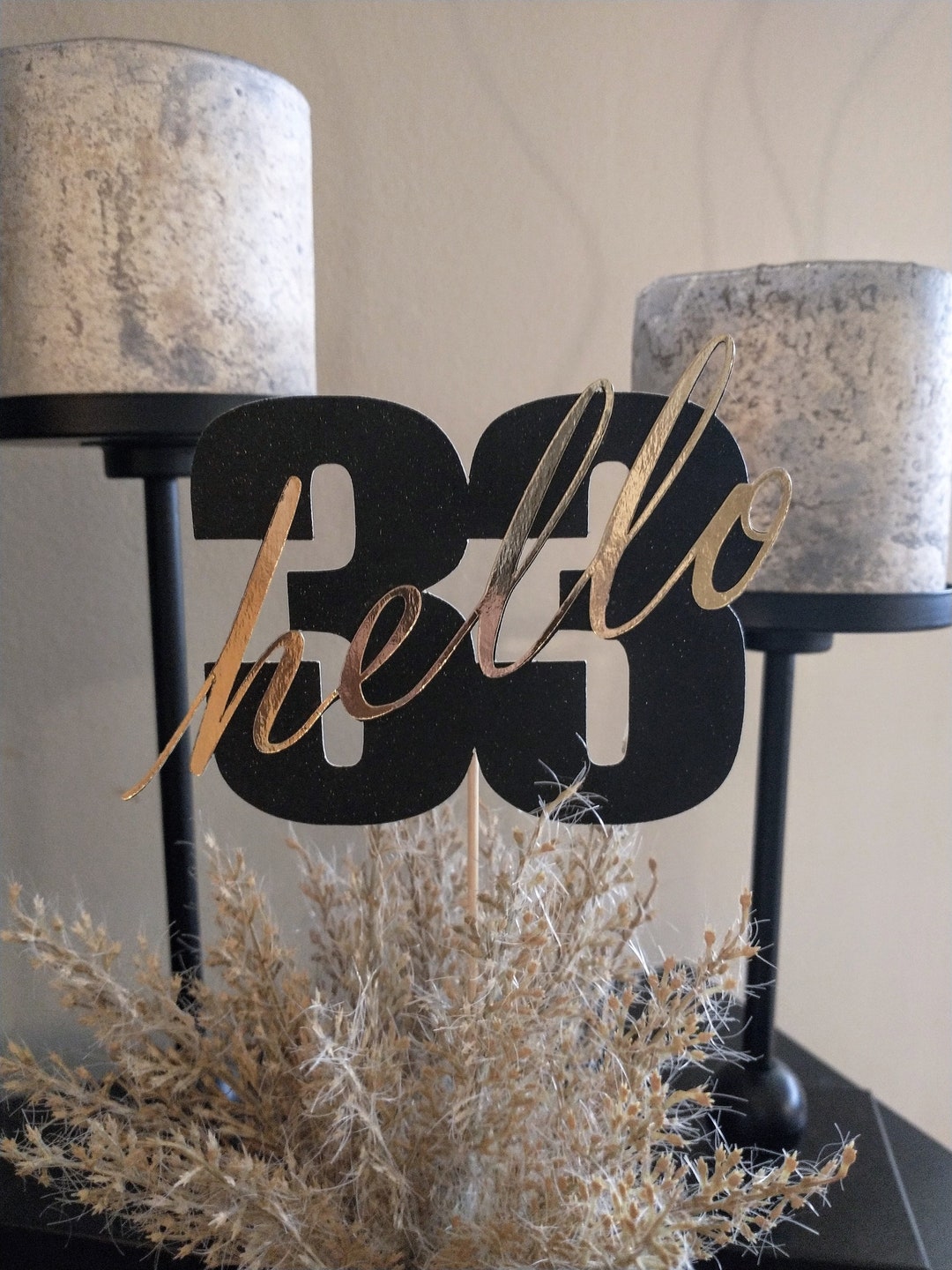 Hello Age Cake Topper, Custom Age Cake Topper, Age Cake Topper ...