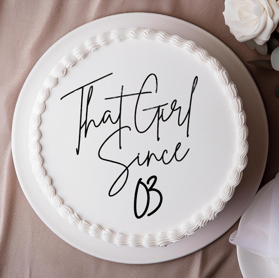 That Girl Since Cake Charm, Custom Cake Charm, Birthday Cake Charm ...