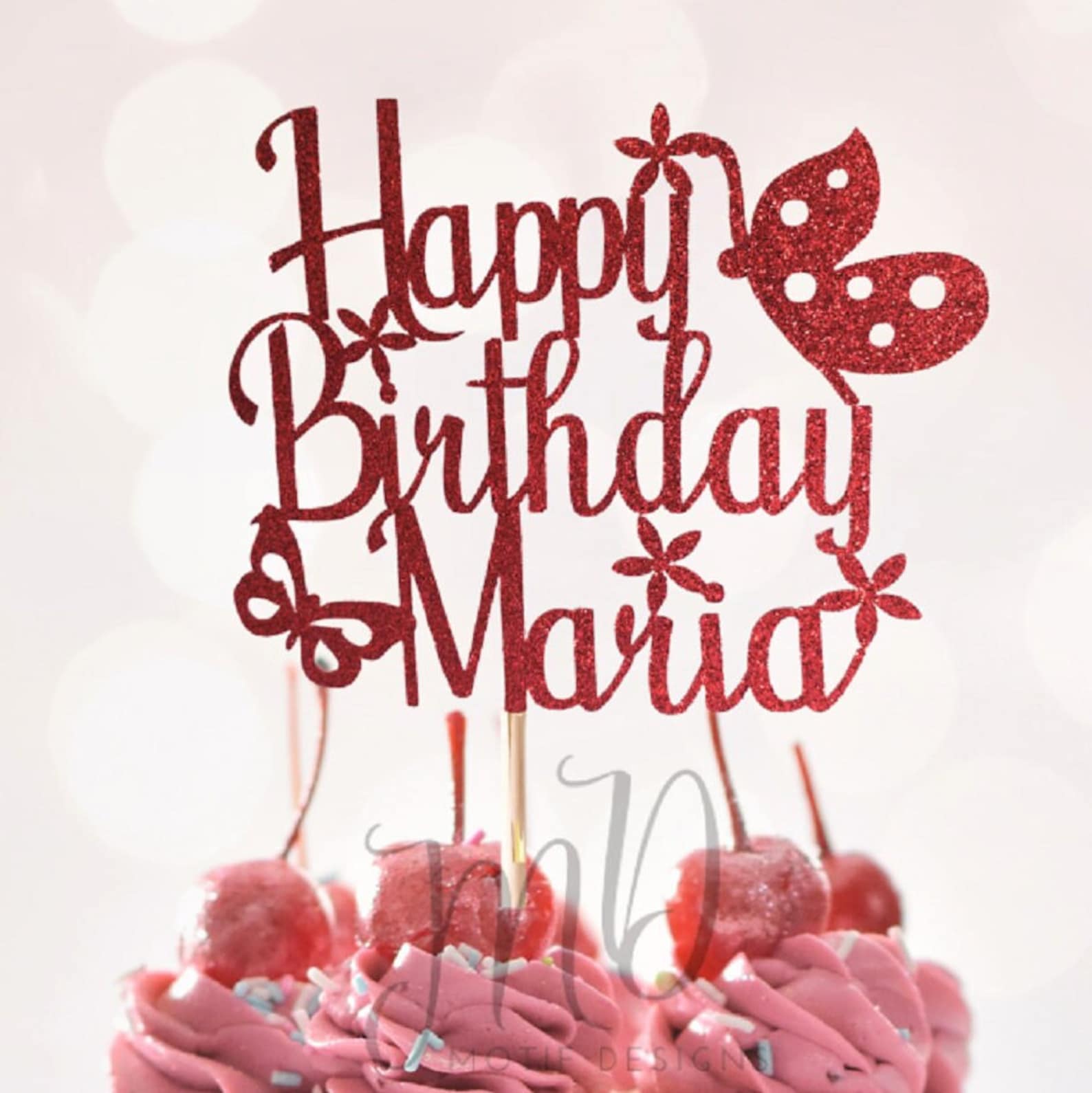 Happy Birthday Cake Topper Personalized Cake Topper Custom - Etsy