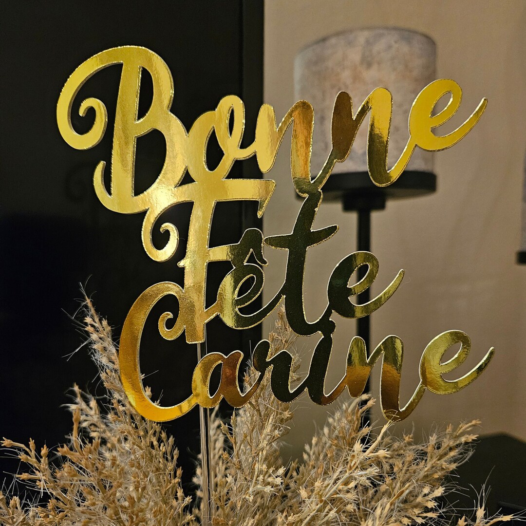 Bonne Fête Cake Topper, Personalized French Birthday Party Decor - Etsy