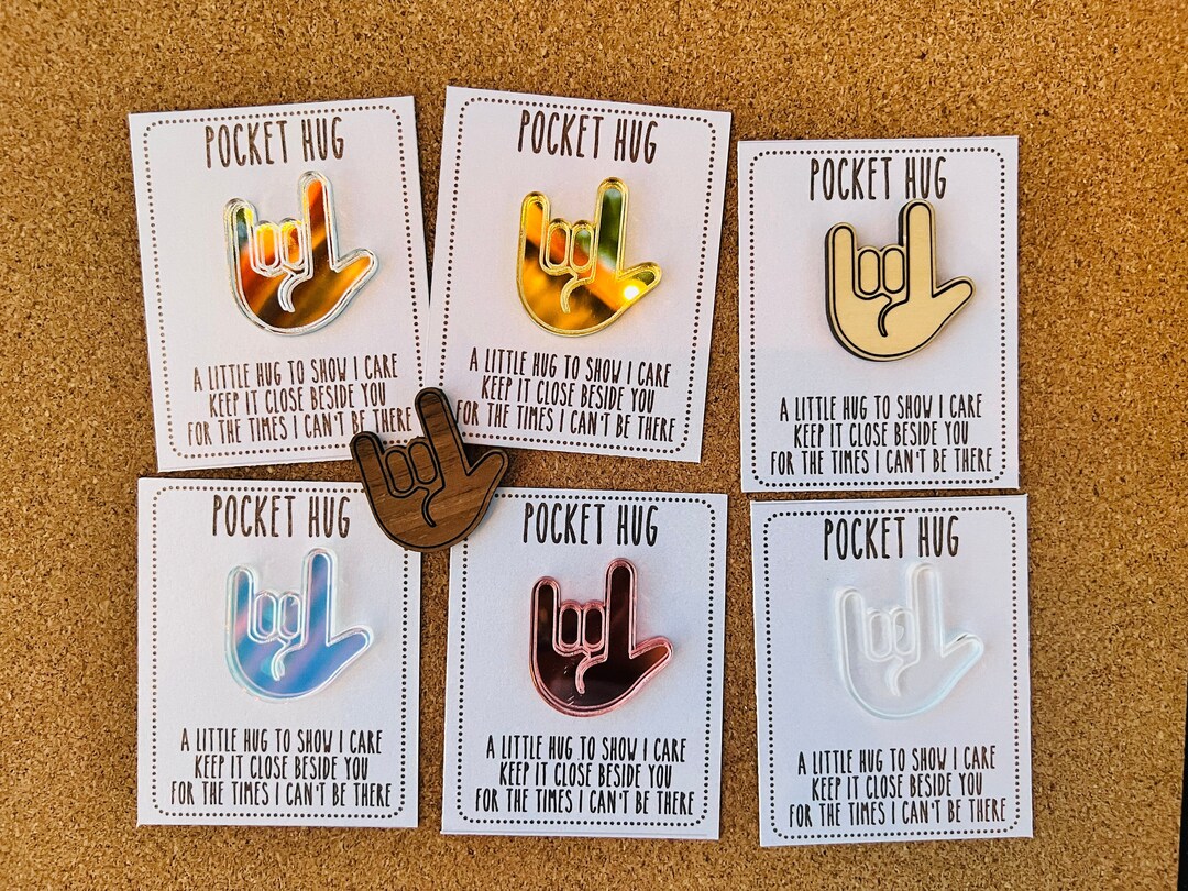American Sign Language Pocket Hug ILY Pocket Hug ASL Pocket Hug - Etsy