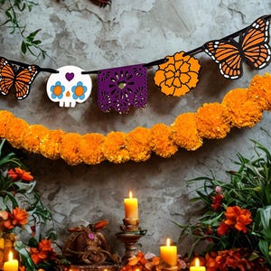 Dia De Los Muertos Garland Printed in Durable Materials Ready to ...