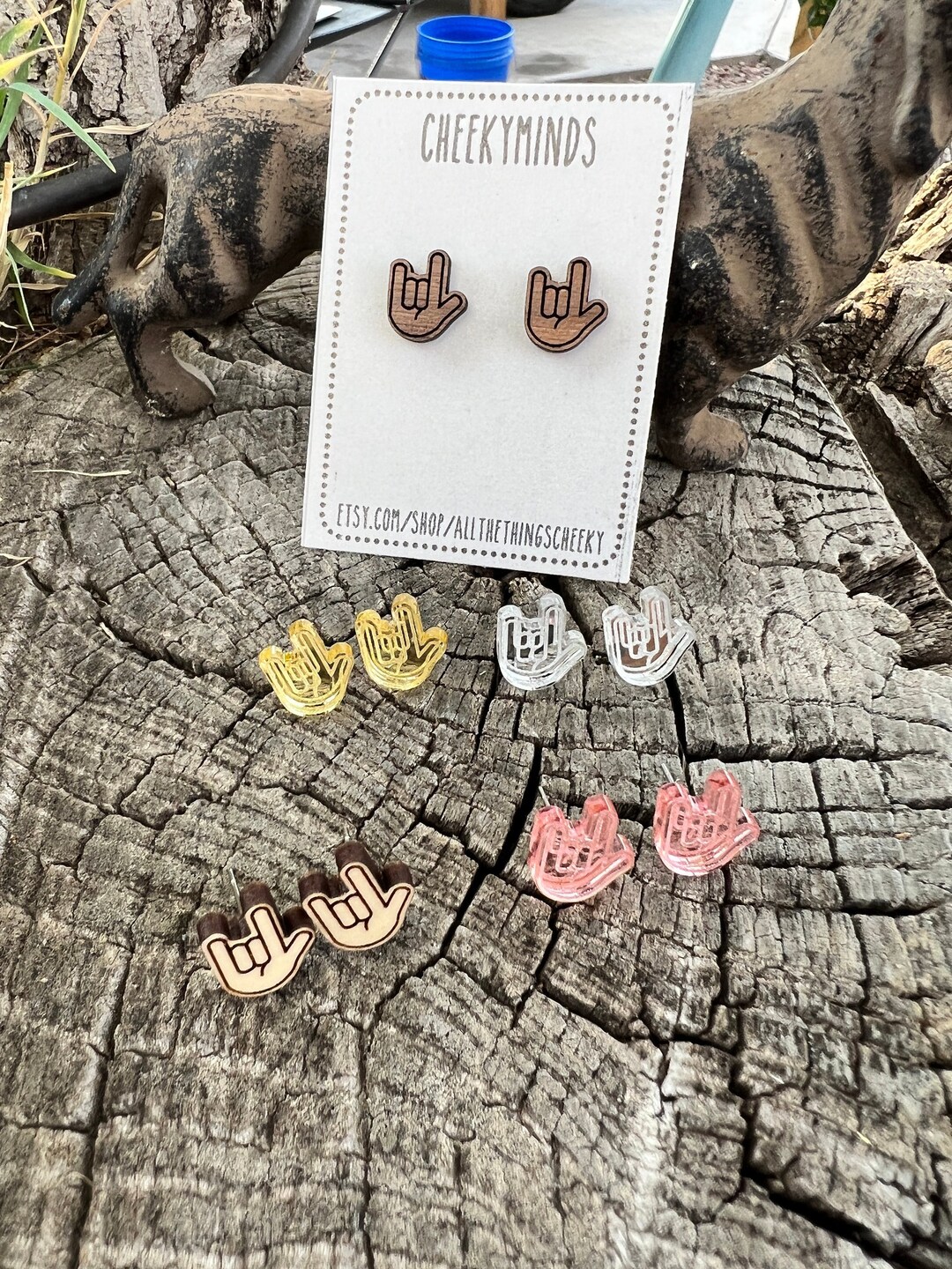 ILY ASL Stud Earrings: American Sign Language, Hypoallergenic Steel ...