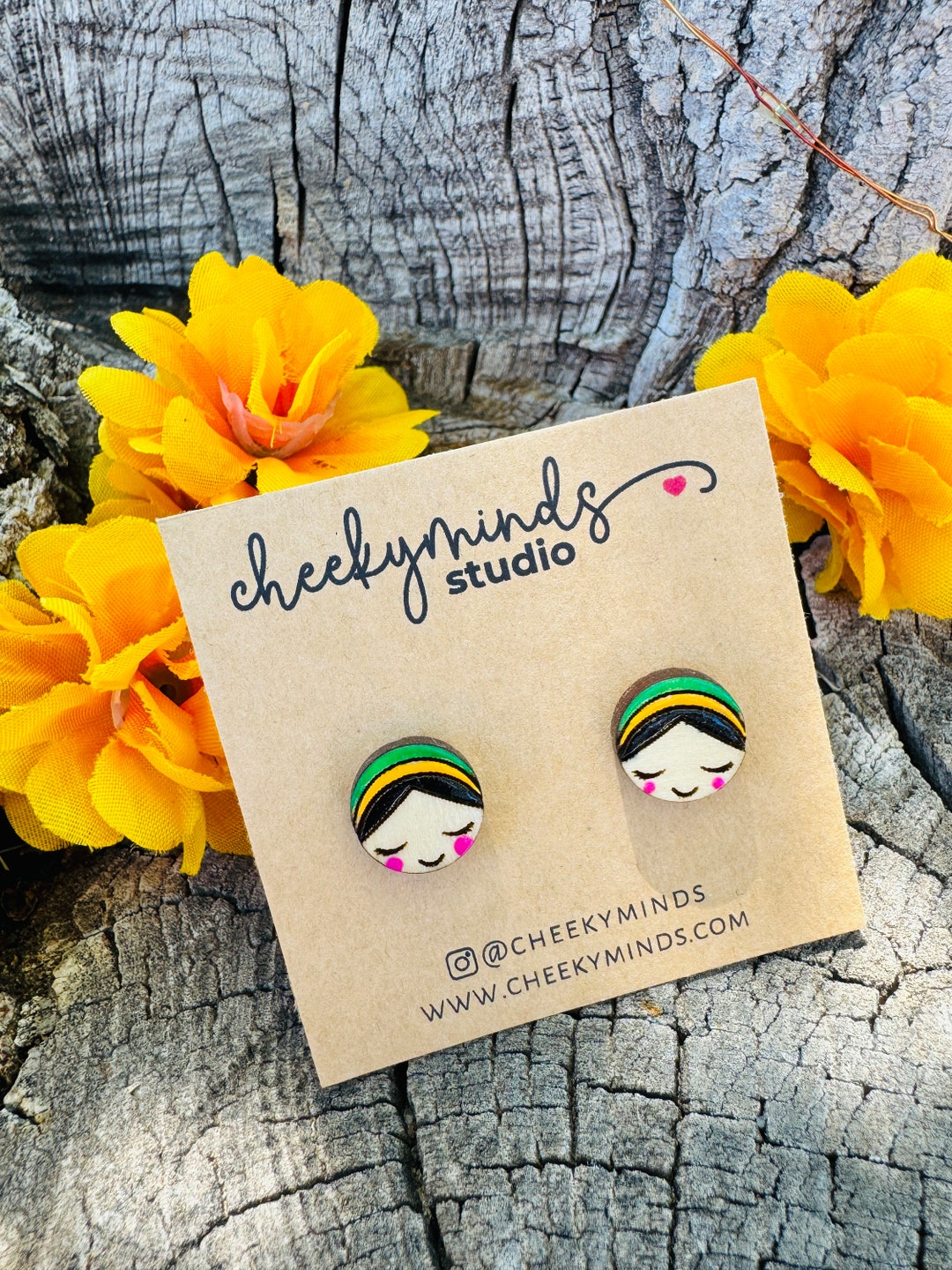 Virgen De Guadalupe Earrings Stud Set | Minimalist Earrings Studs ...