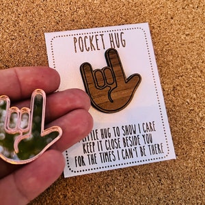 American Sign Language Pocket Hug ILY Pocket Hug ASL Pocket Hug - Etsy