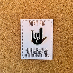 American Sign Language Pocket Hug ILY Pocket Hug ASL Pocket Hug - Etsy