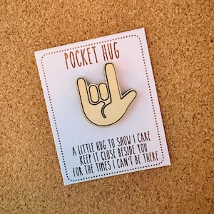 American Sign Language Pocket Hug ILY Pocket Hug ASL Pocket Hug - Etsy