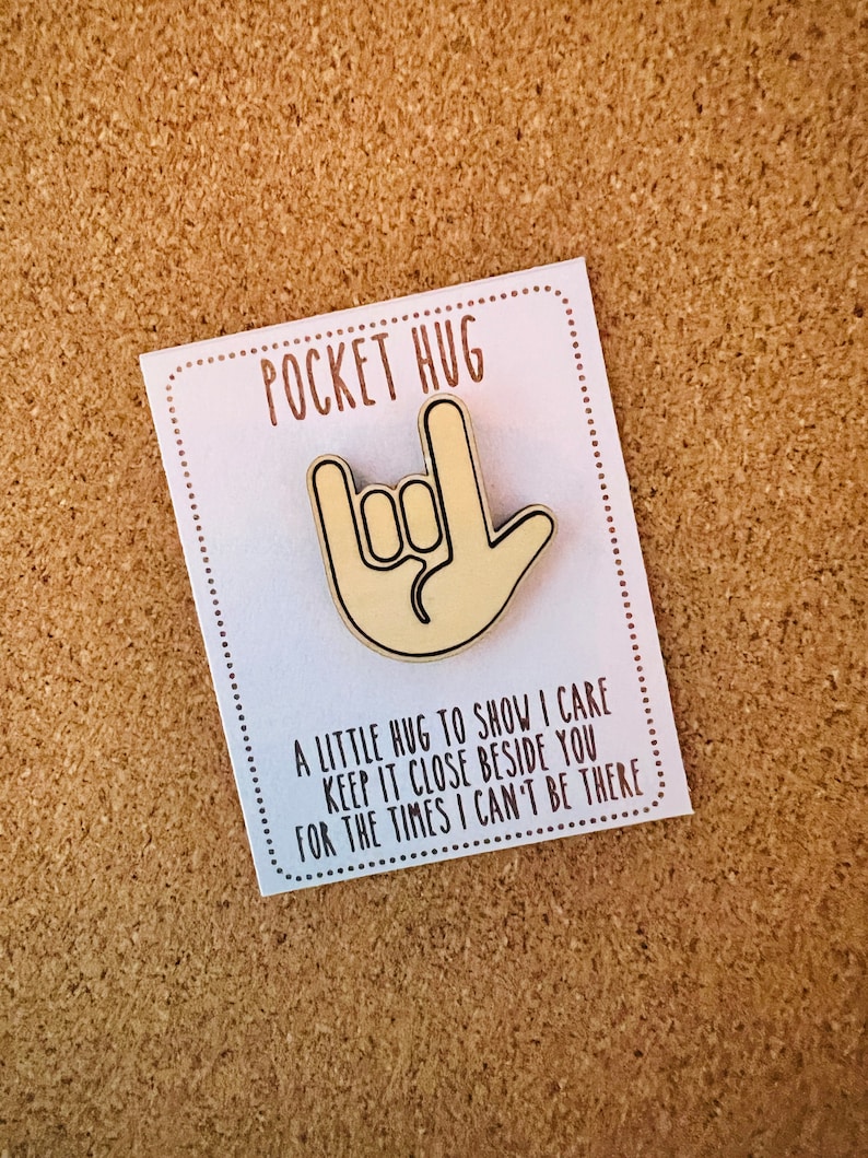 American Sign Language Pocket Hug ILY Pocket Hug ASL - Etsy