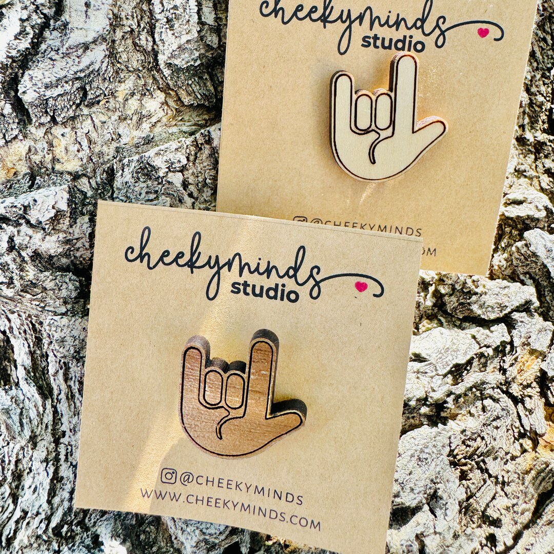 American Sign Language Pin, ASL Pin, ILU Pin, I Love You Pin, Gift for ...