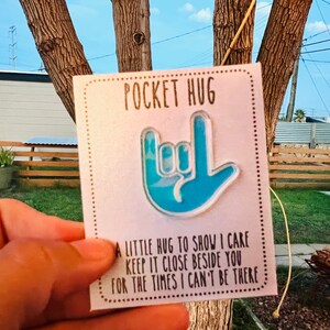 American Sign Language Pocket Hug ILY Pocket Hug ASL Pocket Hug - Etsy