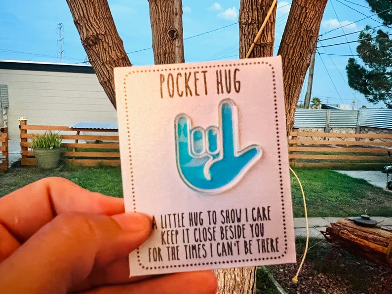 American Sign Language Pocket Hug ILY Pocket Hug ASL - Etsy