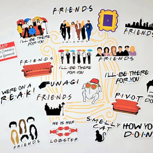 Friends Sticker 20 Pack Friends Tvshow Friends Theme Tv - Etsy