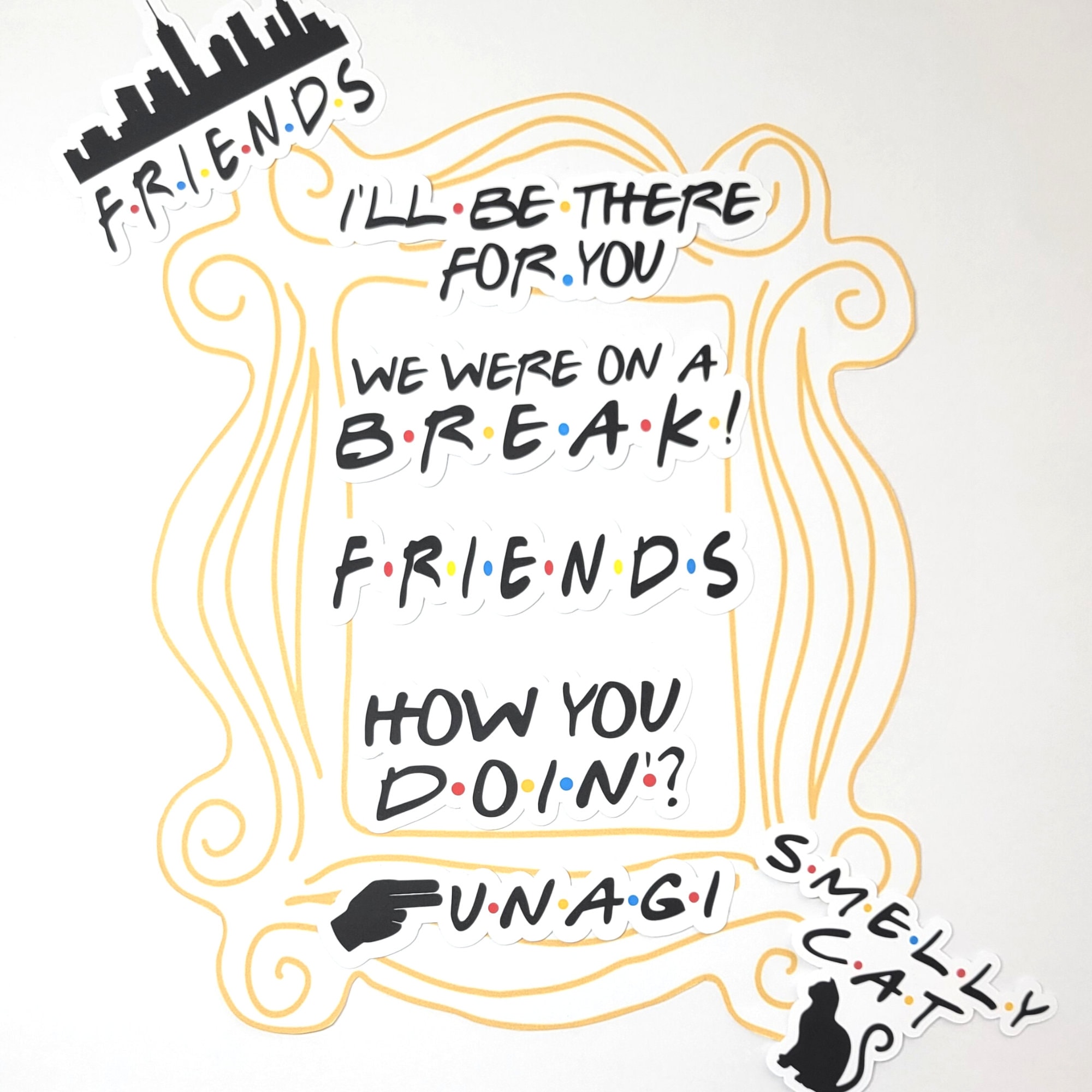 Friends Sticker 20 Pack Friends Tvshow Friends Theme Tv - Etsy