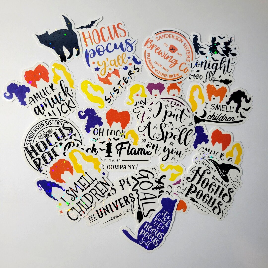 Hocus Pocus Sticker Pack, Hocus Pocus, Hocus Pocus Movie, Hocus Pocus 2 ...