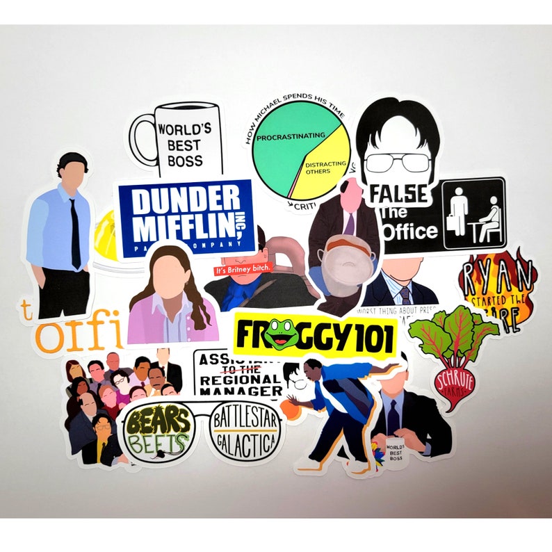The Office Stickers, the Office Tv Show, the Office Gifts, Lap Top ...