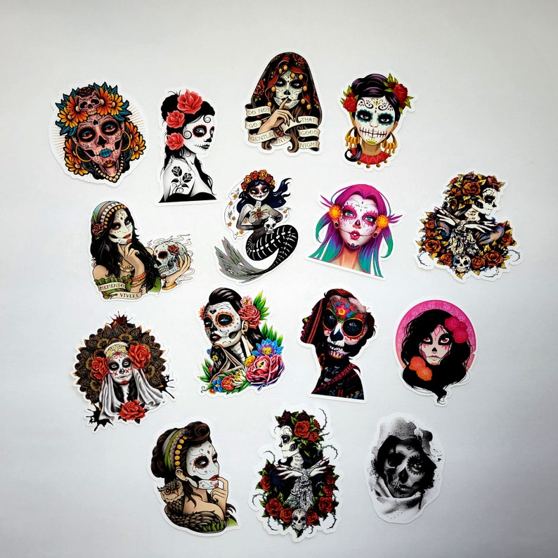 Dia De Los Muertos Stickers Dia De Los Muertos Day of the - Etsy