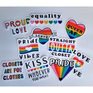 Pride Sticker Pack, LGBTQ Sticker Pack, Rainbow Stickers, Pride Laptop ...