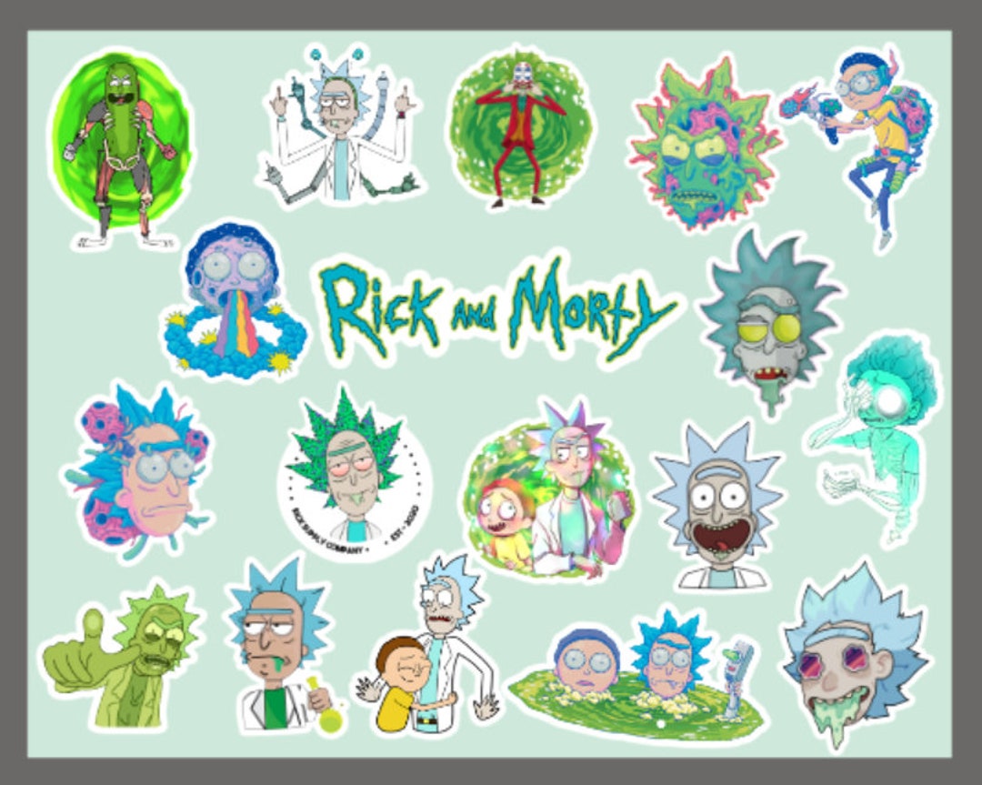 Rick and Morty Stickers, Rick and Morty, Cartoon Stickers, Waterproof ...
