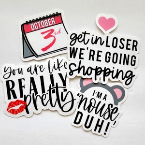 Mean Girls Sticker Pack, Mean Girls Movie, 20 Sticker Pack, Mean Girls ...