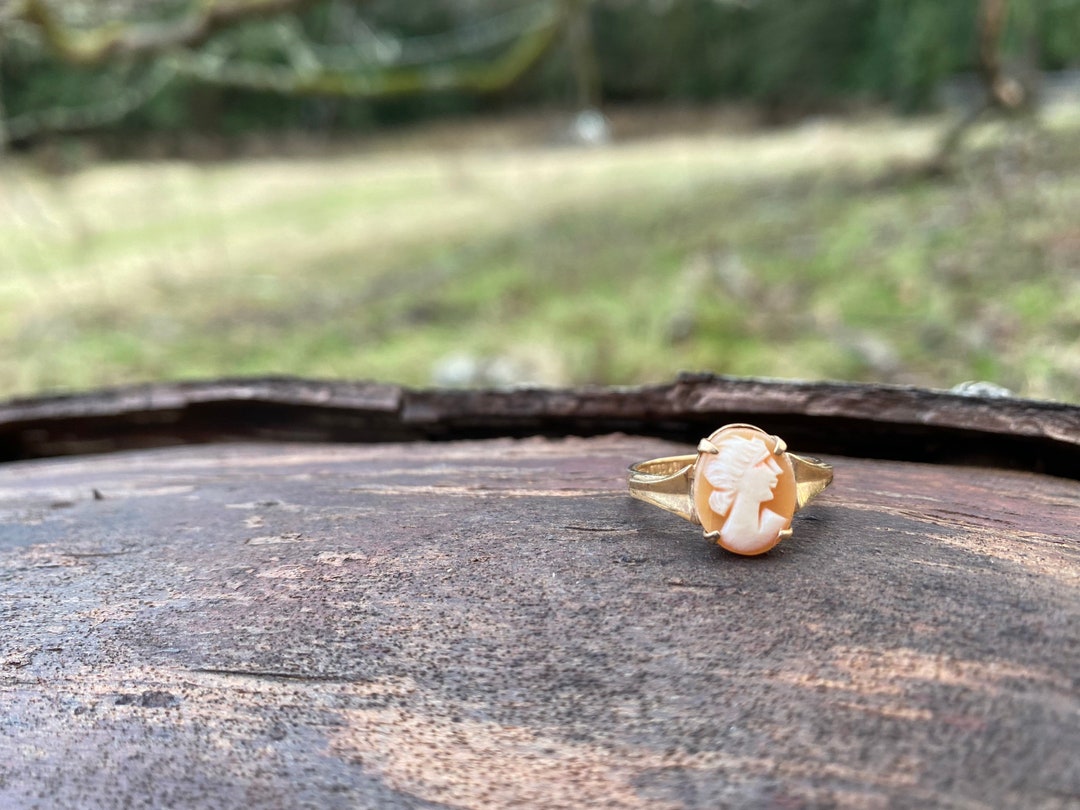 Vintage Clark & Coombs 10k Gold Filled Cameo Ring Size 4.75 - Etsy
