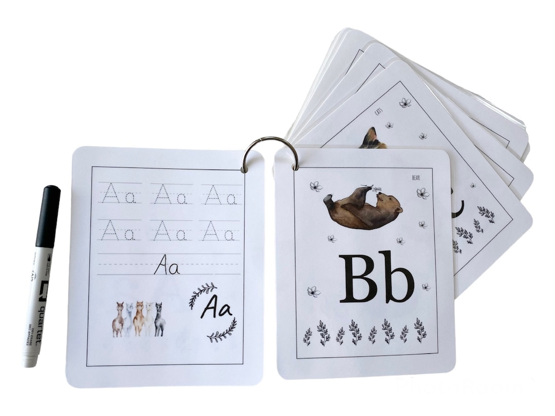 ABC Tracing Cards Pdf Alphabet Learning Book Digital - Etsy