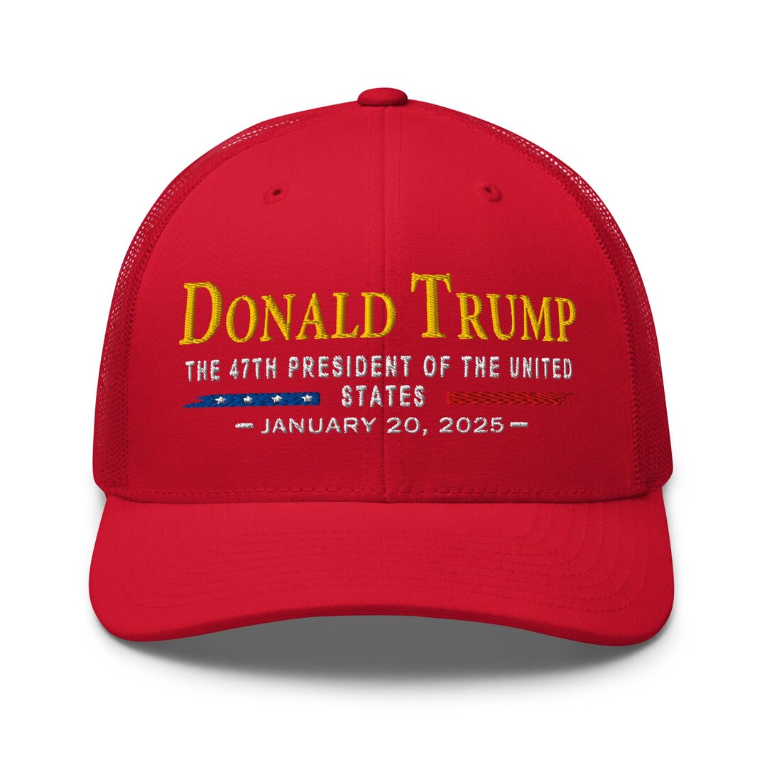 47th President Trump Inauguration Day Embroidery Hat Cap 01.20.2025 ...