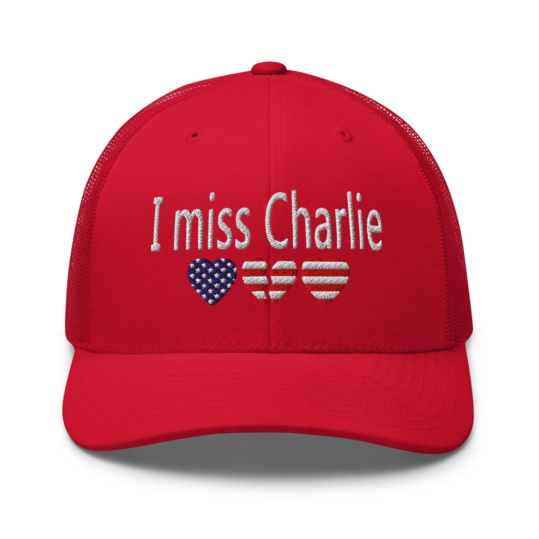 I Miss Charlie Kirk: Trucker Hat, Patriotic Cap - RAF COLLECTION - Etsy
