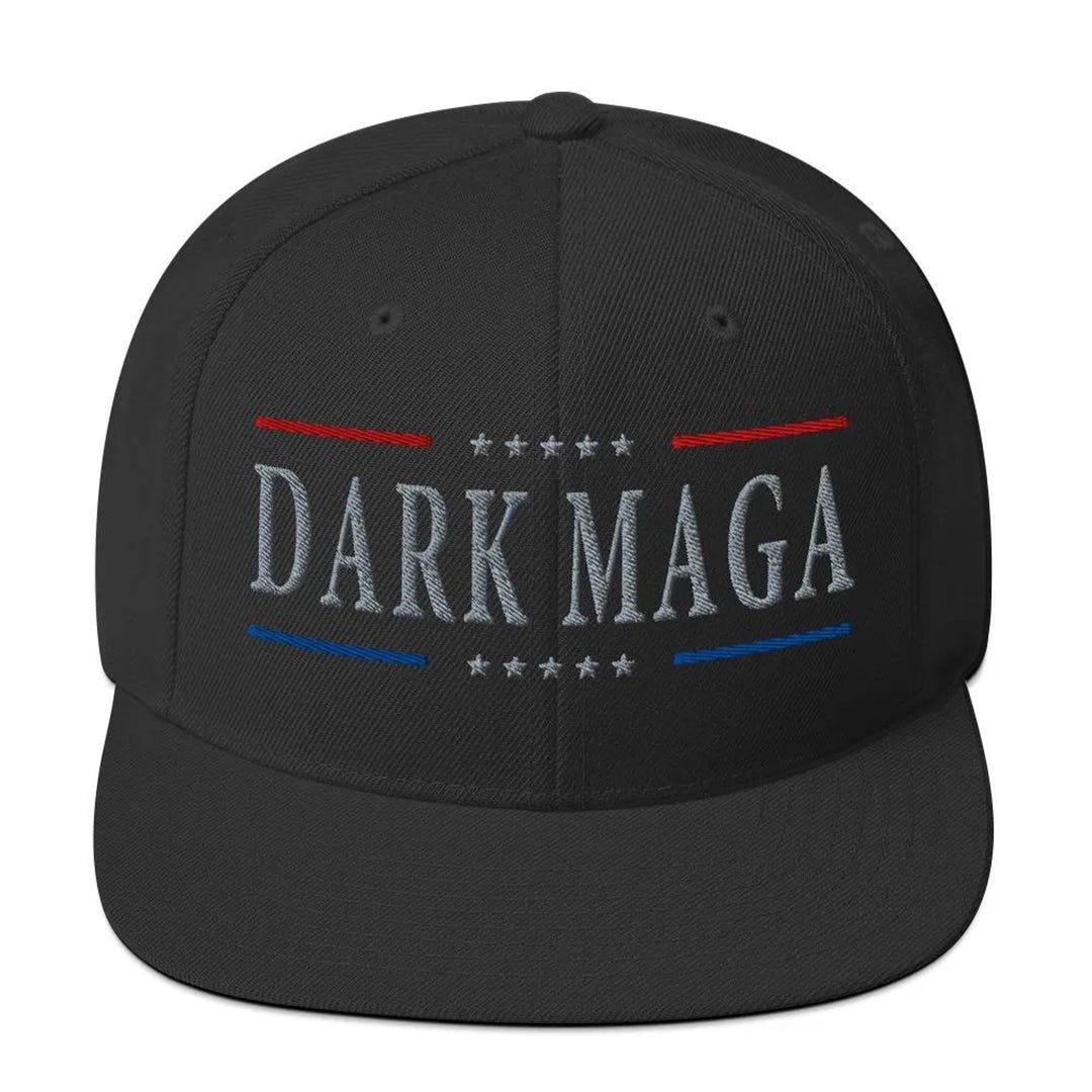 Dark MAGA for Fans of Trump Musk Embroidery Hat, Acrylic & Wool Hat ...