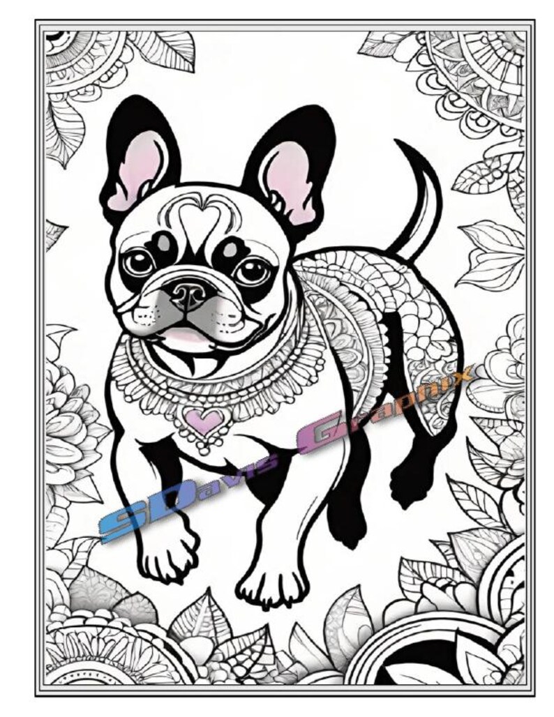 Printable Coloring Pages - 50 Zentangle Style Dogs - Assorted Breeds ...