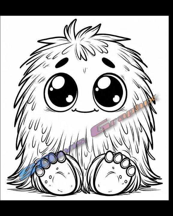 Printable Coloring Pages - Adorable Mini Monsters + Cute Creatures ...