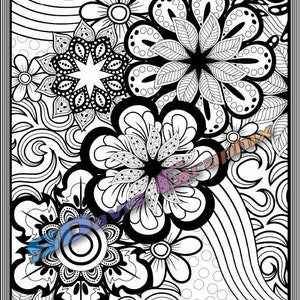 Printable Flower Pattern Coloring Pages - Coloring Pages - Floral ...