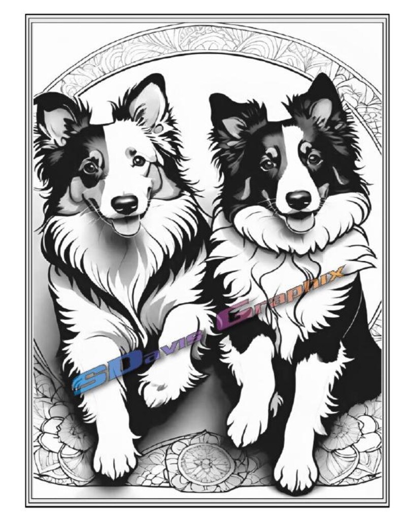 Printable Coloring Pages - 50 Zentangle Style Dogs - Assorted Breeds ...