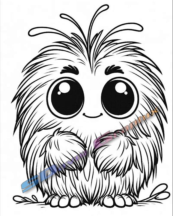 Printable Coloring Pages - Adorable Mini Monsters + Cute Creatures ...