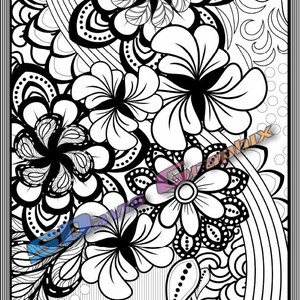 Printable Flower Pattern Coloring Pages - Coloring Pages - Floral ...