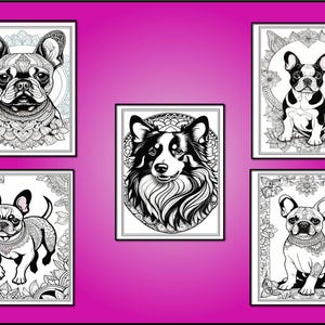 Printable Coloring Pages - 50 Zentangle Style Dogs - Assorted Breeds ...