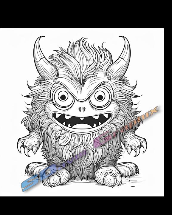Printable Coloring Pages - Adorable Mini Monsters + Cute Creatures ...
